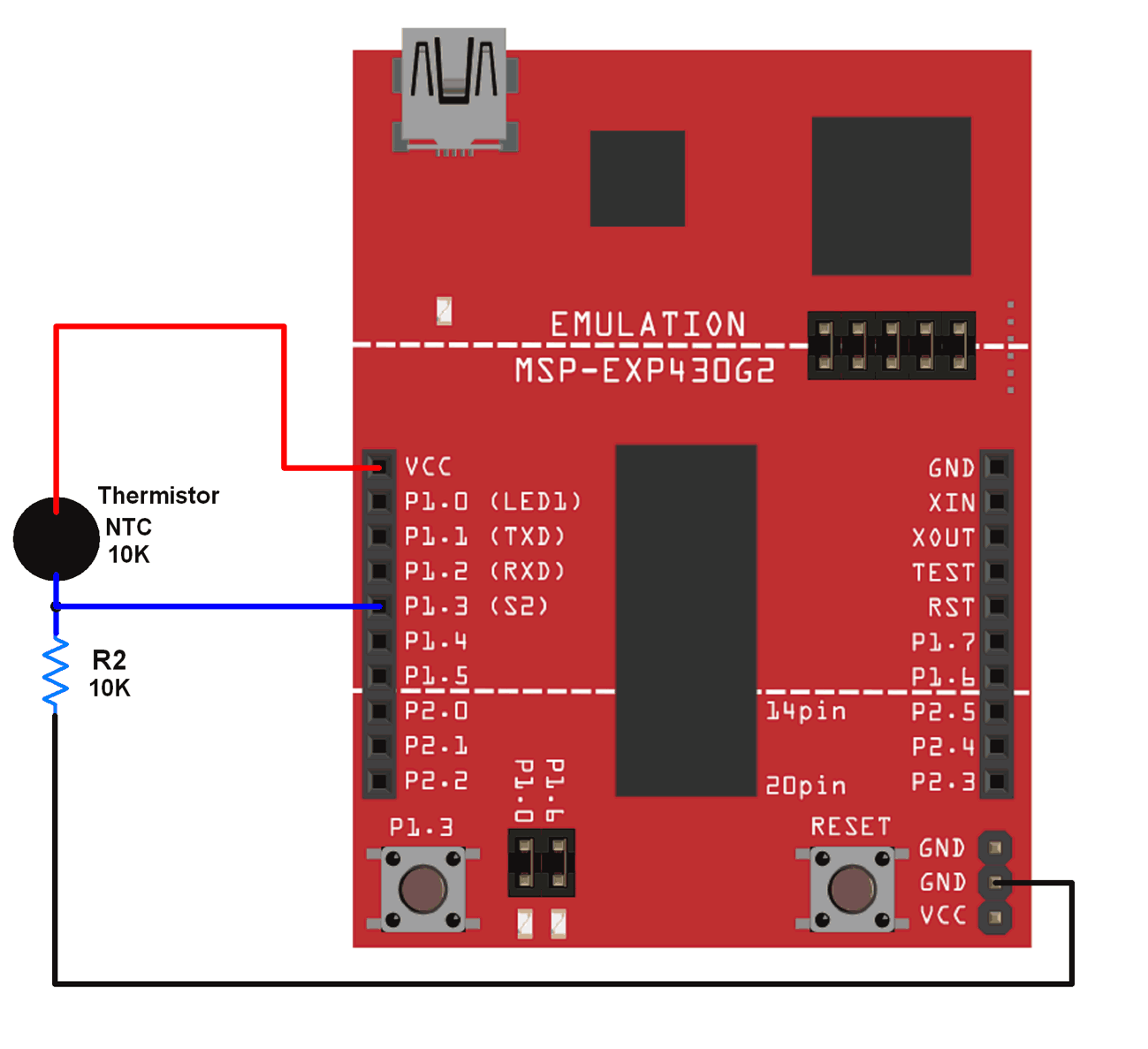 Makerobot Education Thermistor Interfacing With Msp Exp430g2 Ti Launchpad